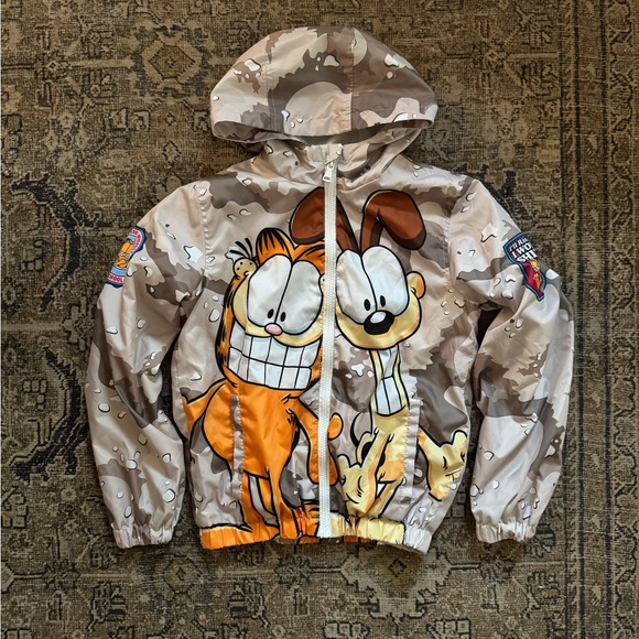 Jackets & Coats | Garfield Cartoon Vintage Y2k Zip Up Windbreaker ...